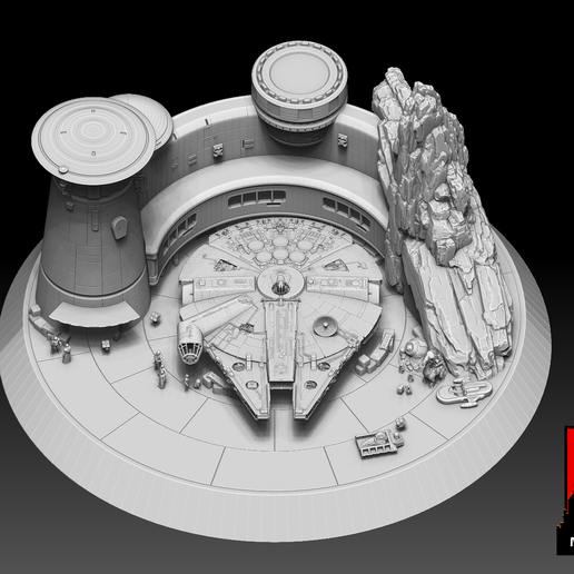 3D-Datei Star Wars: Galaxy's Edge Diorama STL für Bandai 1/144 Modelle ...