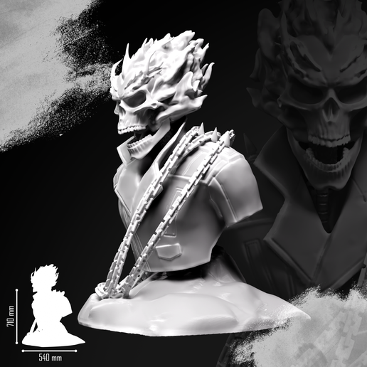 👻 Ghost rider STL・ STL File for 3D printing・Cults