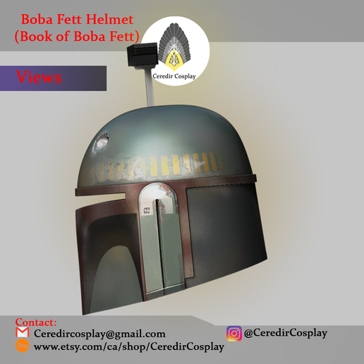 🪖 Boba Fett Helmet/ Book Of Boba Fett Helmet 3d digital download・ 3D ...