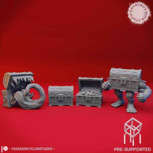 👹 Ultimate Mimic Pack - Tabletop Miniature (Pre-Supported)・ STL File ...