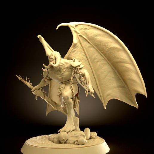 STL file Title: Epic Demon Lord Large-Scale Miniature – High-Detail 3D ...