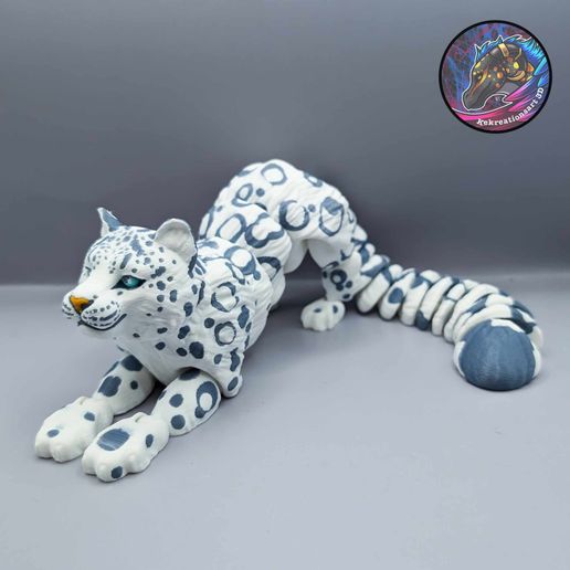 🌨️ Flexi Snow Leopard・ STL File for 3D printing・Cults