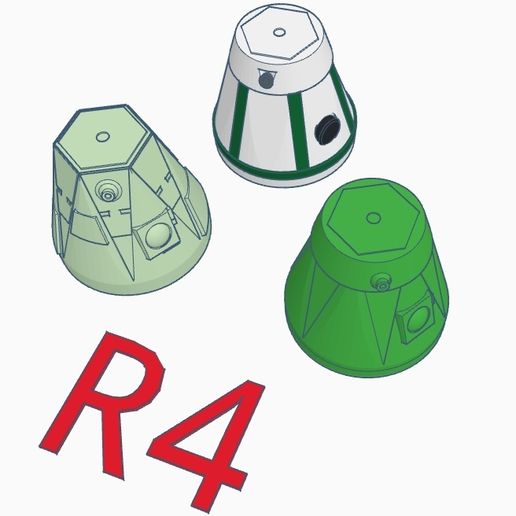 🤖 Astromech Heads R0 / R4 / R5 / R6 / R7 / KE4-N4 for Astromech body ...