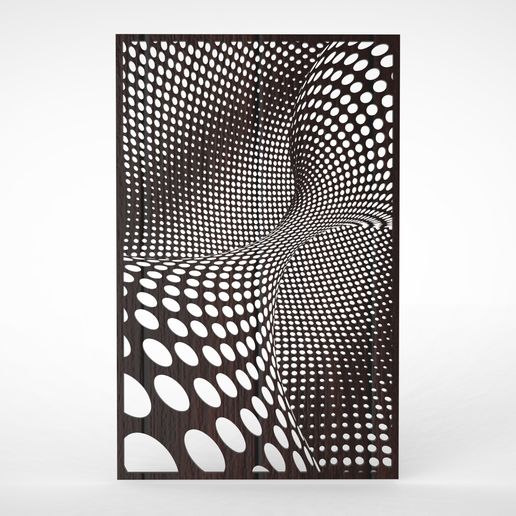 🎨 Optical Illusion, modern art 3D STL Model for CNC Router. dxf, svg ...