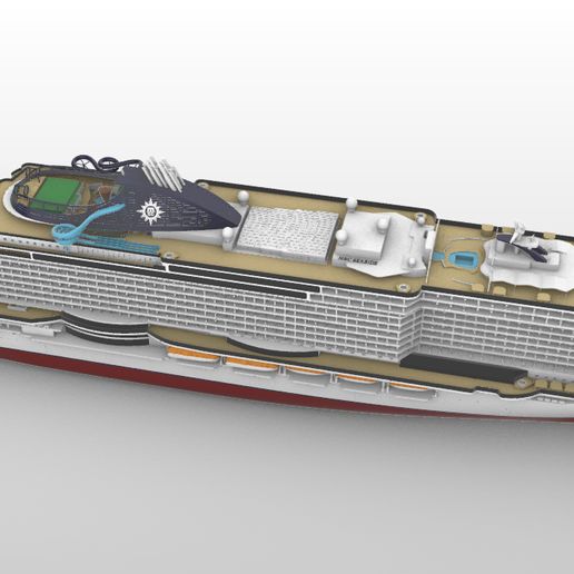🚢 MSC Seaside cruise ship printable scale model・ STL File for ・Cults