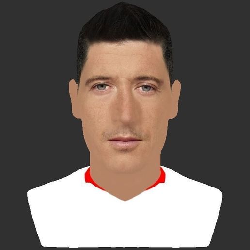 👤 Robert Lewandowski bust for full color 3D printing・ 3D File for 3D ...