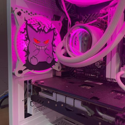 🐉 FAN COVER POKEMON Gengar 120MM・ 3MF File for 3D printing・Cults