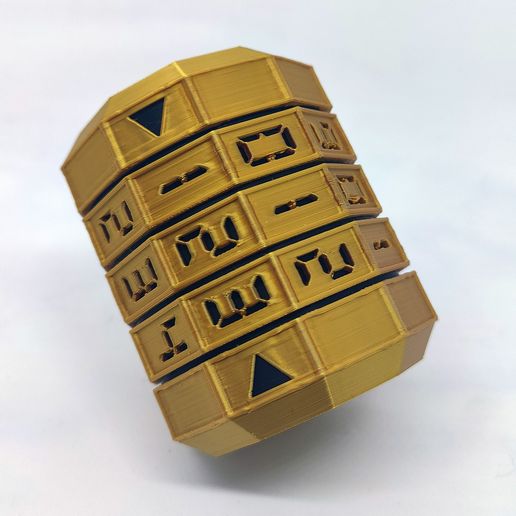 🧩 Cryptex functional and customizable (3, 4 or 6 rolls)・ STL File for ...