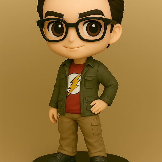 🦸 Leonard Hofstadter - The Big Bang Theory Q Posket・ 3D File for 3D ...