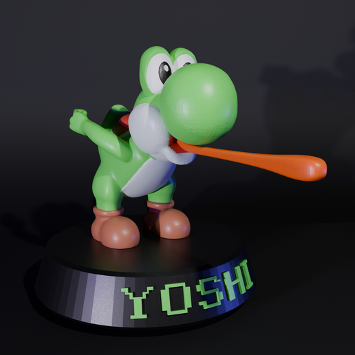 🦸 Yoshi Statue | Mario Bros・Archivo STL Gratis para Impresión 3D・Cults