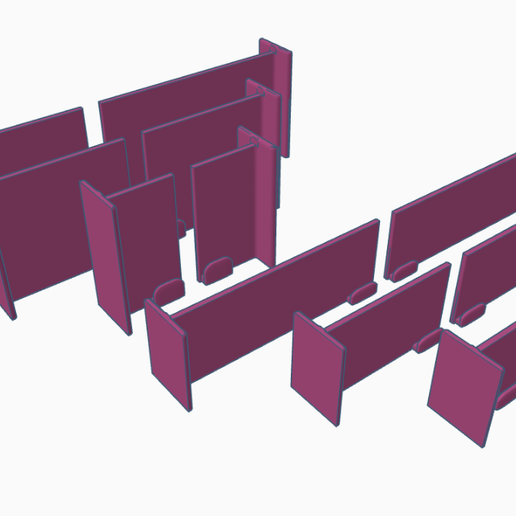 🏢 Adjustable Dividers (6-pack) - Various・ STL File for 3D printing・Cults