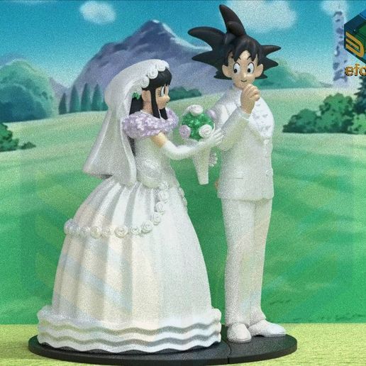 🥛 GOKU AND MILK AT THEIR WEDDING - GOKU Y MILK (CHI CHI) EN SU BODA ...