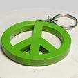 🗝️ KEYCHAIN "PEACE SYMBOL".・Free STL File for 3D printing・Cults