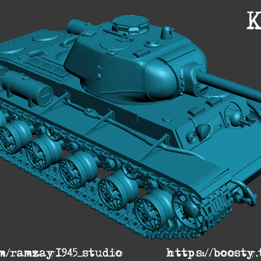 🪖 KV-1s Soviet heavy tank 1:100・ STL File for 3D printing・Cults