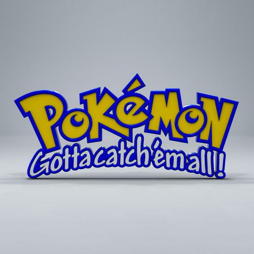 STL file Pokemon Modular Logo - Gotta Catch Em All! 🐉 (OBJ)・3D printing ...