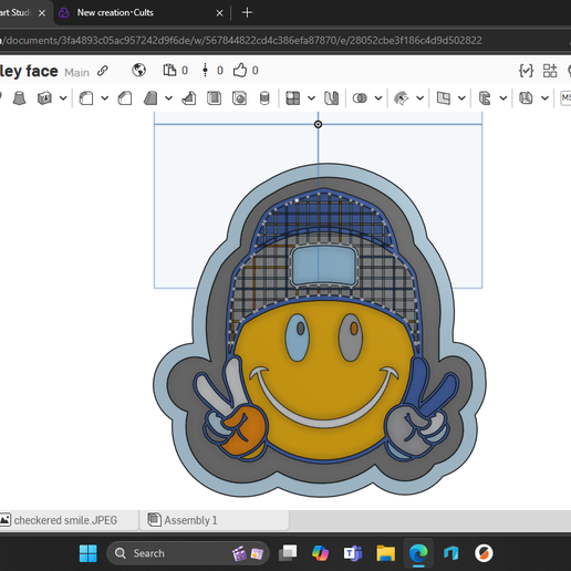 👾 checkered smiley face freshie mold・ STL File for 3D printing・Cults