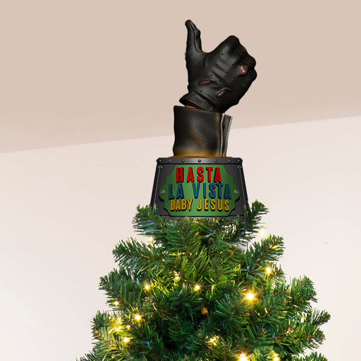 ⬆️ Terminator thumbs up - Christmas tree topper・ STL File for 3D ...