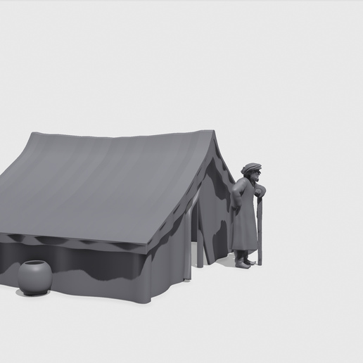 ⛺ 1-35 SCALE BEDOUIN TENT or BURYUUT HAJAR・Free STL File for 3D ...