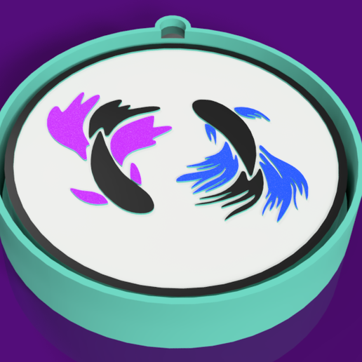 ☯️ Yin Yang Betta Fish – Round Versatile Mold for Silicone Casting・ STL ...