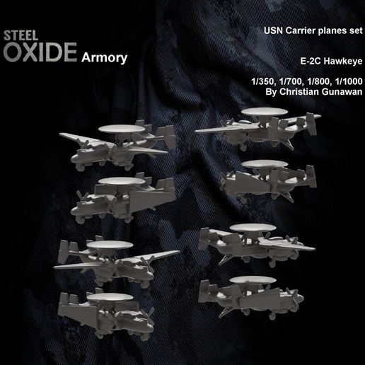 🚢 E-2C Hawkeye for ship miniature・ STL File for 3D printing・Cults