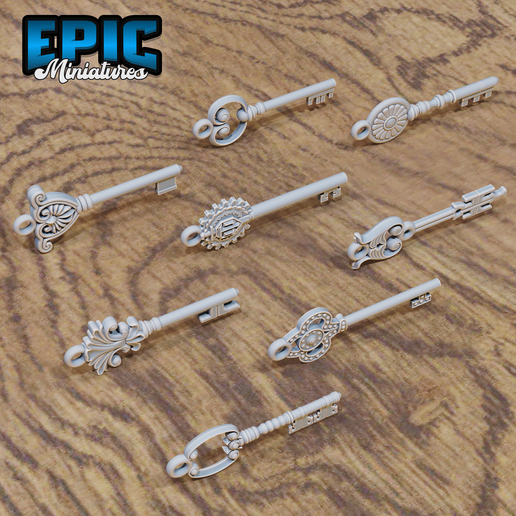 🎲 Keys (25 mm length) ‧ DnD Miniature ‧ Tabletop Miniatures ‧ Gaming ...
