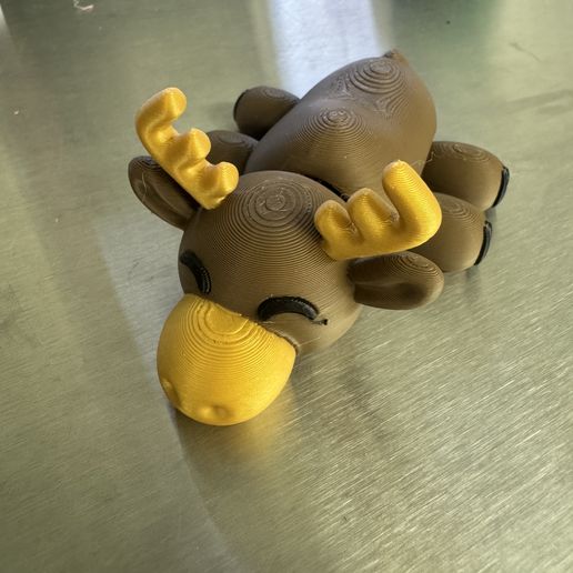 🦌 Cute Tiny Articulated Moose with Hooves・3D Print with the Bambu P1S ...
