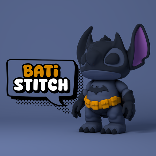🦇 Bat Stitch - Multicolor・ 3D File for 3D printing・Cults