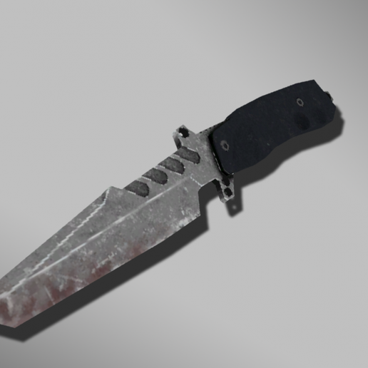 3D file Tanto Knife Retro CS knife 🔪 ・3D printing design to download・Cults