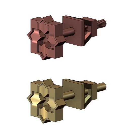 Fichier STL Modèle de boucle d'oreille à motif Moucharabih imprimé en ...