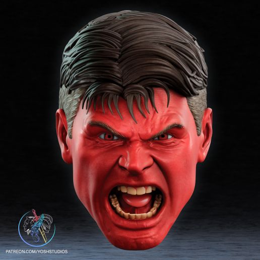 Archivo 3MF Red Hulk Mask 3D Printer STL File 🖨️ ・Plan de impresora 3D ...