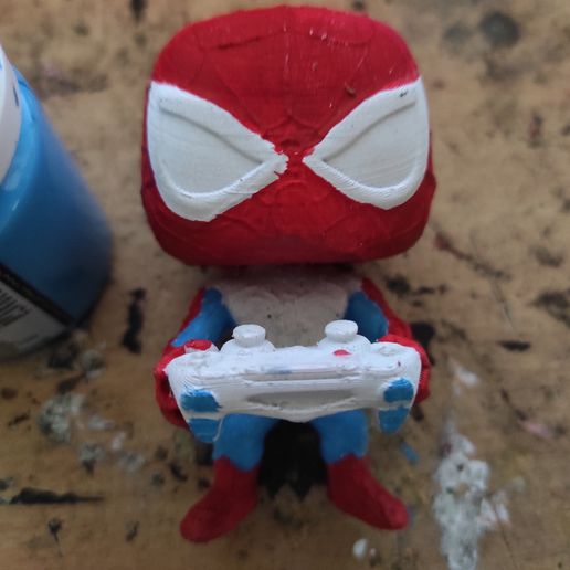 🦸‍♂️ PS5 Gamer Spider-Man Funko Pop Style - 4-Color AMS/STL | Marvel ...
