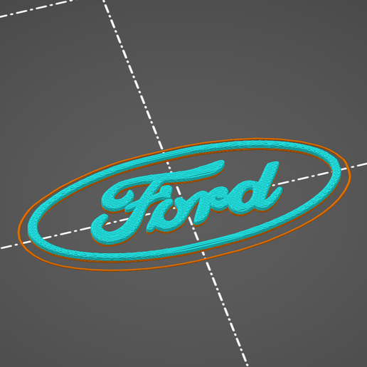 🚙 FORD LOGO EMBLEM BADGE WITH AND WITHOUT BASE・ STL File for 3D ...