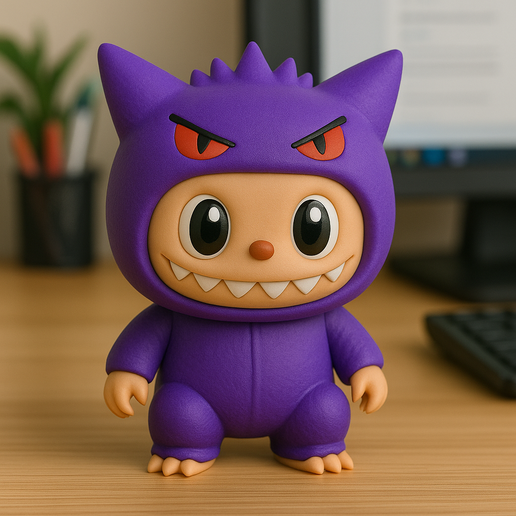 🐉 Traje Gengar Labubu・Archivo STL Gratis para Impresión 3D・Cults