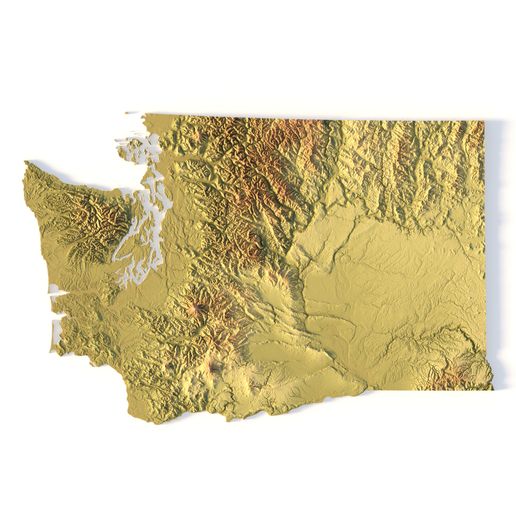 Archivo 3D Washington Topographic Map – 3D Model for 3D Printing & CNC ...