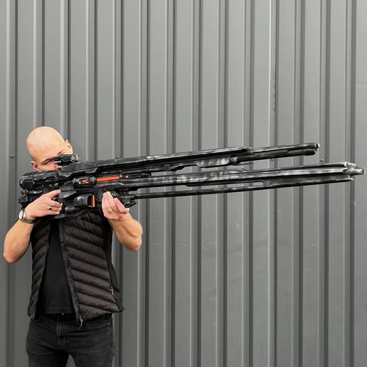 😇 Z-750 Binary Rifle Halo 4 Weapon Gun Replica Prop・Archivo 3D para ...