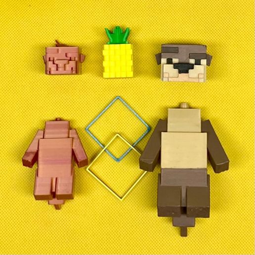 🦦 Nutrias minecraft 3 3D (papunutria parcenutria papuche)・Archivo STL ...