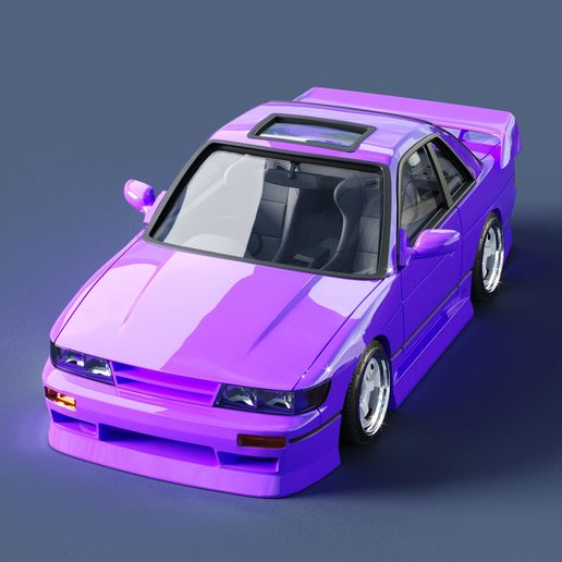 🚗 Nissan S13 silvia BN Sports. Cartoon style model kit・ 3D File for 3D ...