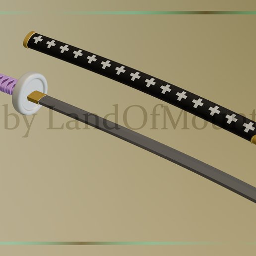 🗡️ One Piece | Trafalgar Law's Sword・ STL File for 3D printing・Cults