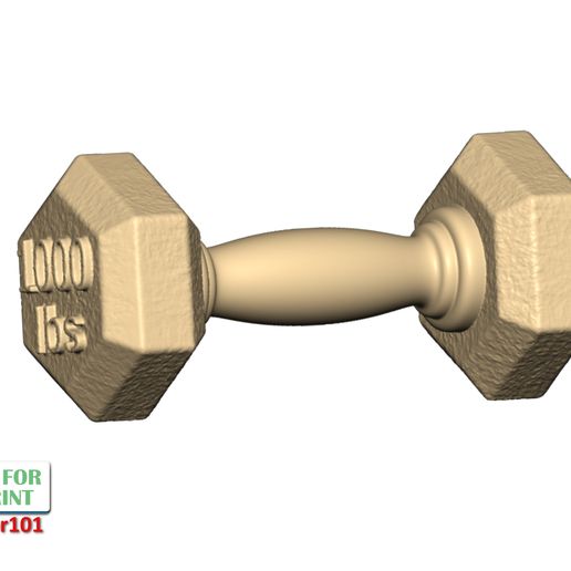 🏢 Mini Hex Dumbbell 3D Printable Model・Free 3D File for ・Cults