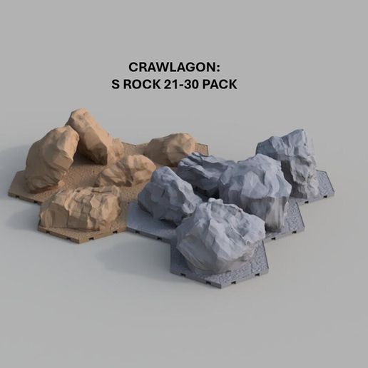 🪨 CRAWLAGON: *S Rock 21-30 PACK* || RC rock crawling system for 1/24, 1 ...