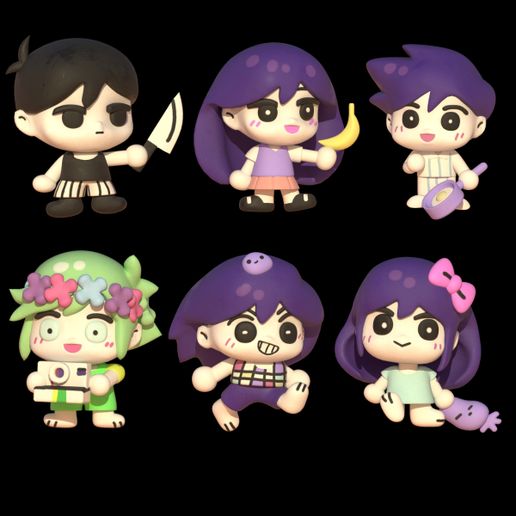 🗝️ (Full Set) Omori Chibi Figures・ STL File for 3D printing・Cults
