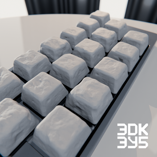 ⌨️ Keycap - Stone Set・Free STL File for 3D printing・Cults