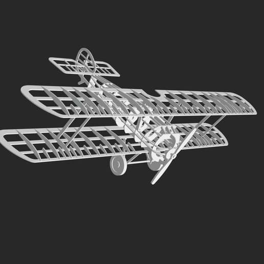 ️ Biplane SPAD V.VII・ STL File for ・Cults