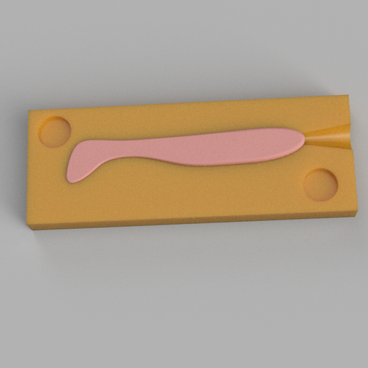🤏 3D Model of a Silicone Mold for Small Fish Fishing Lures・ STL File ...