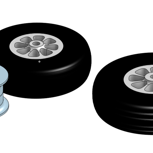 🛩️ 40/45mm wheels for RC AEROSHARK Airplane .・Free STL File for 3D ...