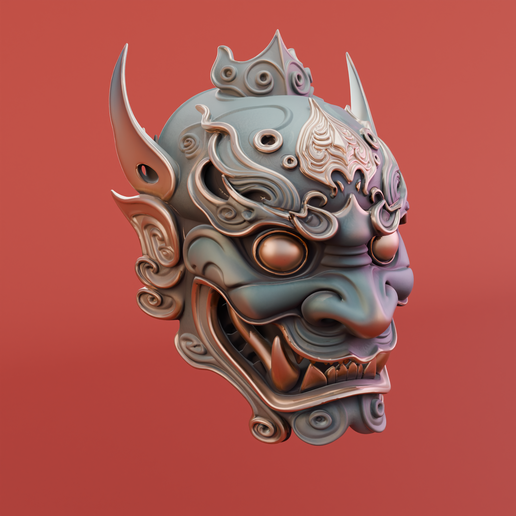 🗿 CHINESE DEMON MASK - MASCARA DEMONIO CHINO - CHINESE DEMON MASK・ STL ...