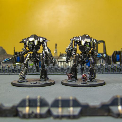 ♟ 50mm round bases for 6mm/8mm miniatures - Tech Shanty texture・3D ...