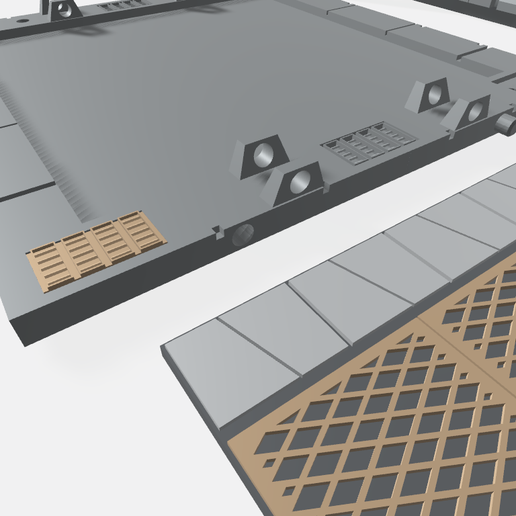 🤖 -MHB02F- Mecha Hangar Bay Base and Wall 02 Fixture 3D print Files ...