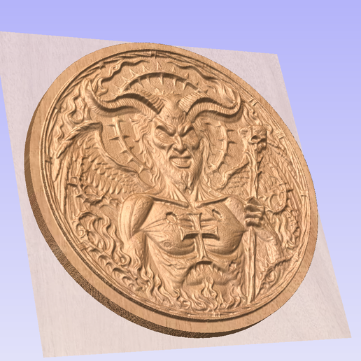 😈 Dark Fantasy Demon Relief – Detailed Horned Devil 3D Model for CNC ...
