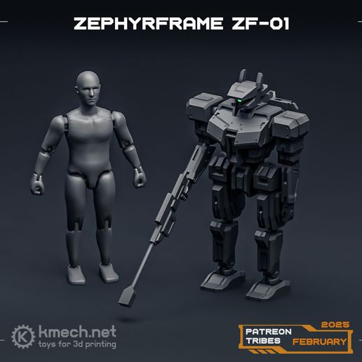🤖 ZEPHYRFRAME robot・ 3D File for 3D printing・Cults